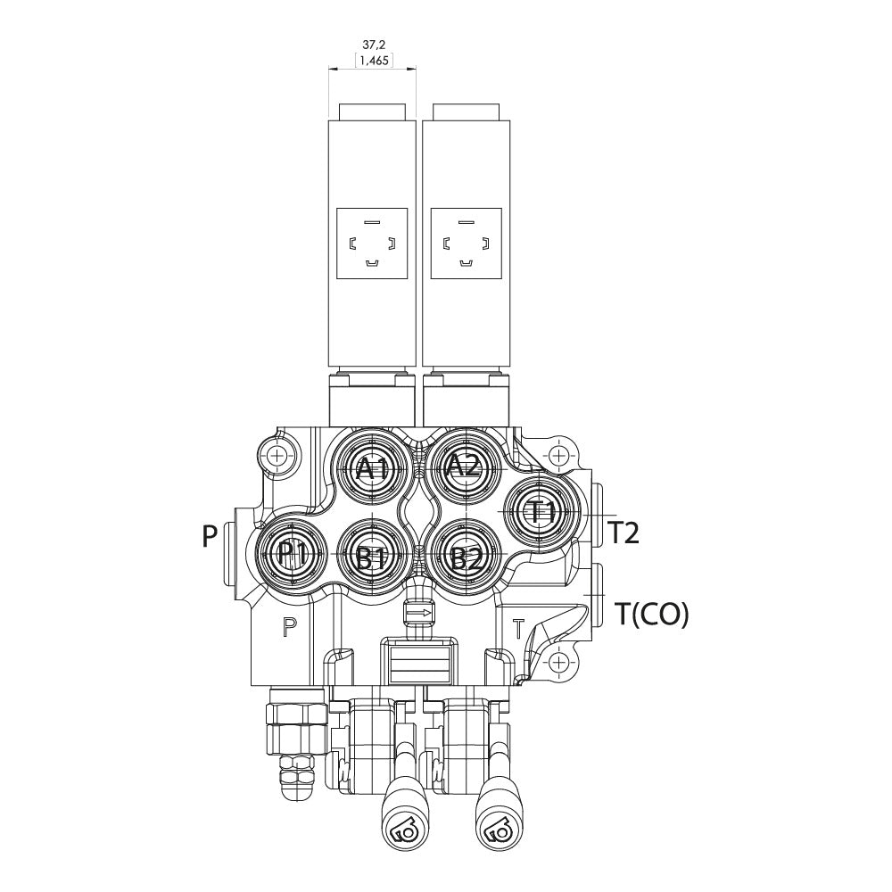 Standard 45L Lever Operated Monoblock Valves (3/8"BSP) (1-6 levers ...